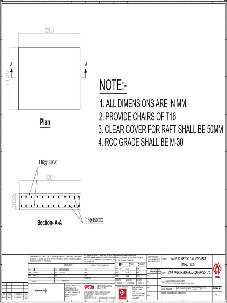 Lbs Foundation Drawing - Indoor Foundation-layout1.Pdf - 27.06.2025 | PDF | Rapid Transit