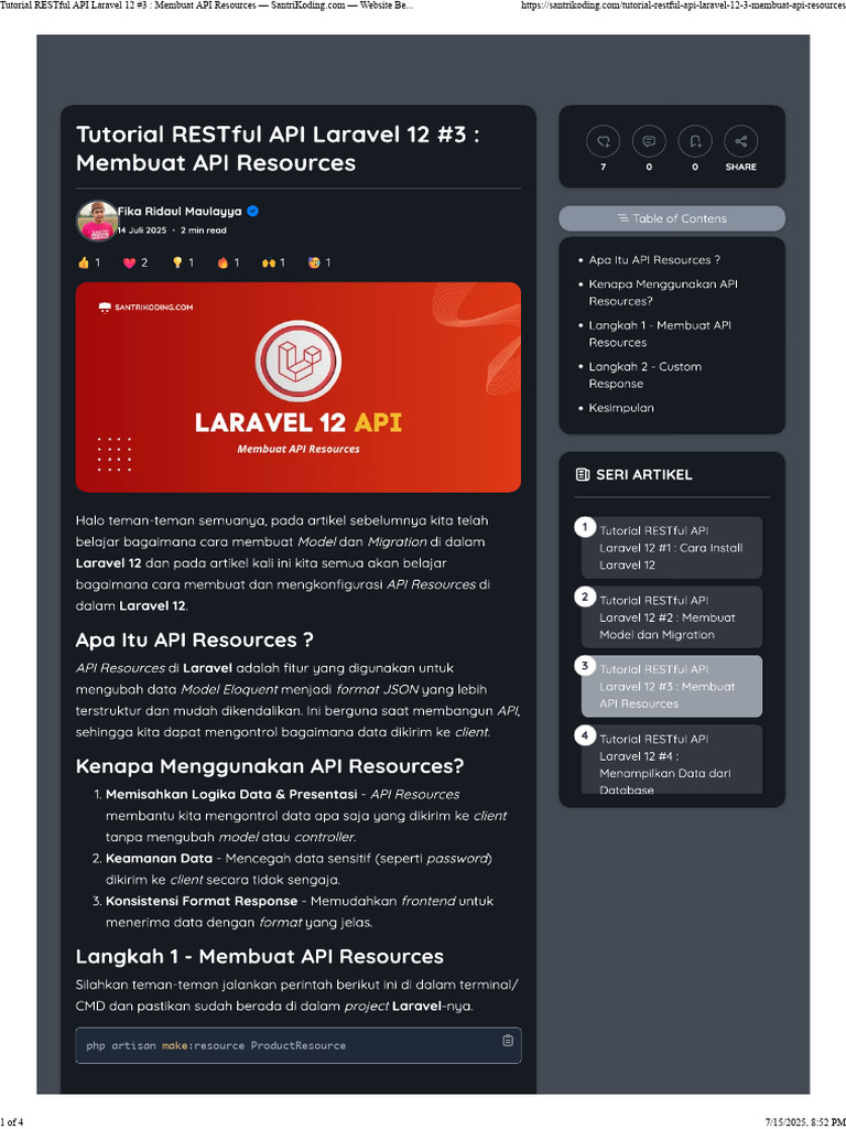 3.membuat API Resources | PDF | Digital Technology | Application Layer ...