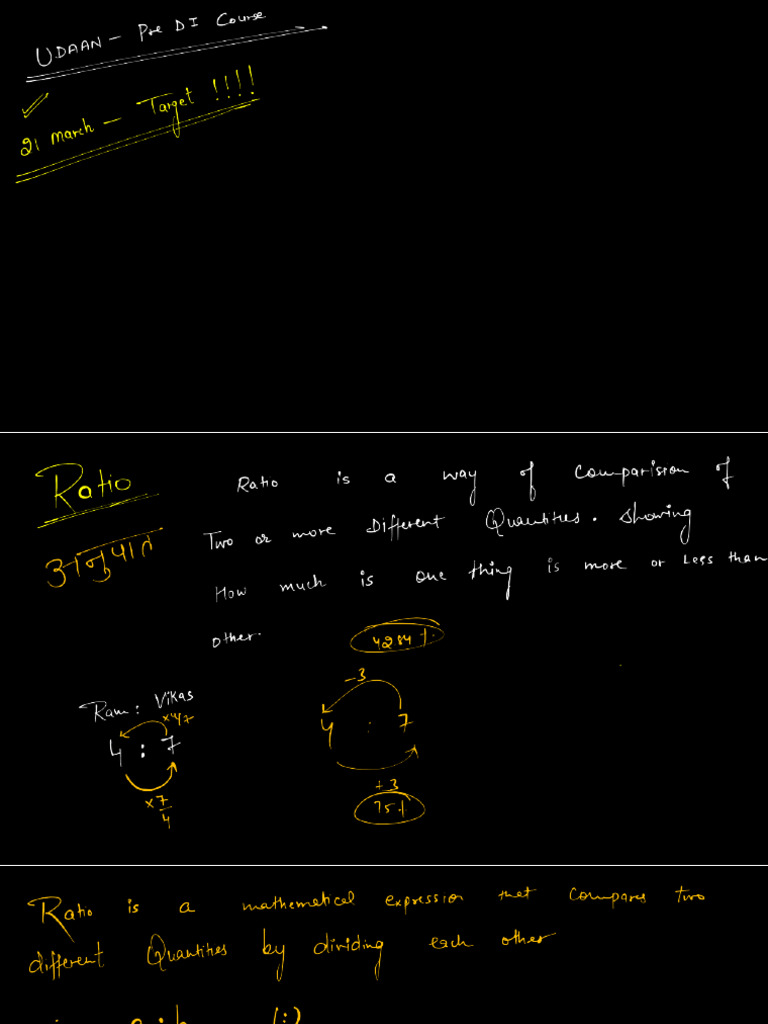 Ratio and Proportion Basics and Concepts | PDF