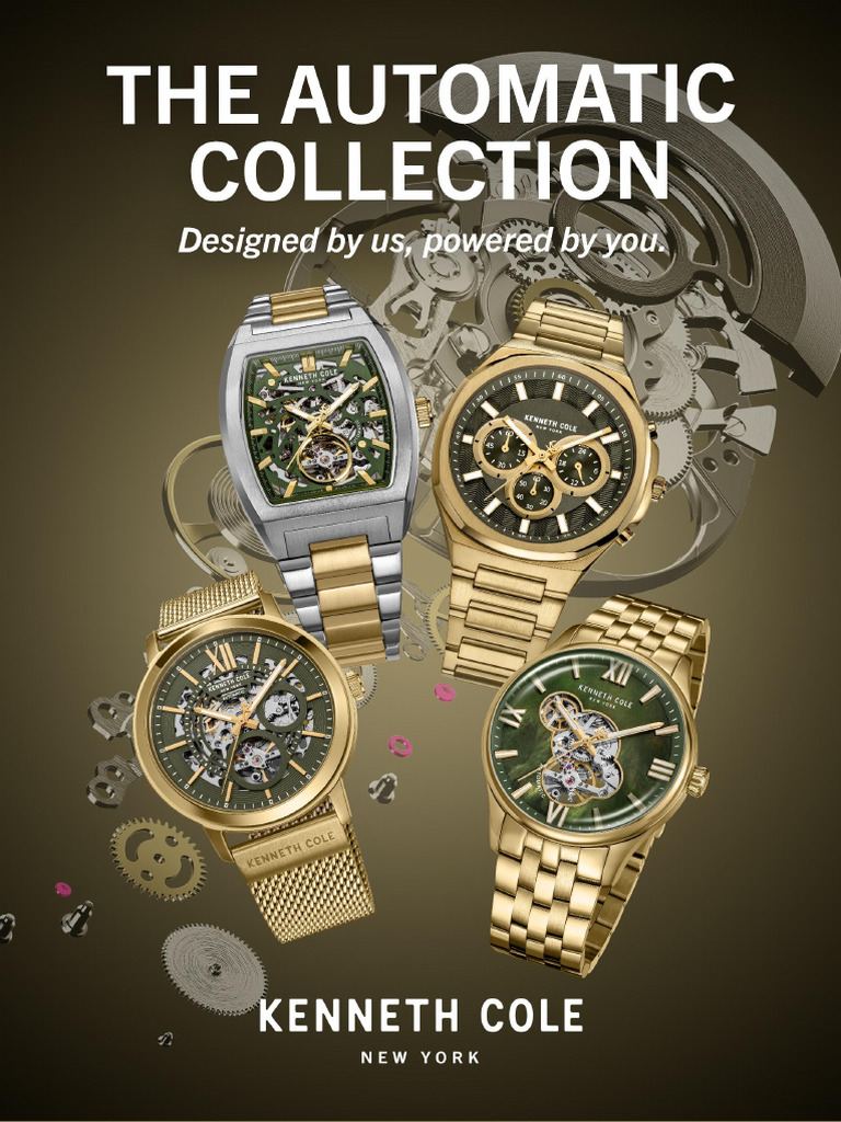 Kenneth Cole Green-Gold Automatic Watches | PDF