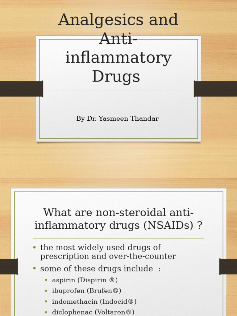 Analgesics and Anti-Inflammatories 2020 Powerpoint Only | PDF ...