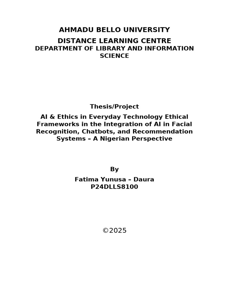 AI & Ethics in Nigerian Technology | PDF