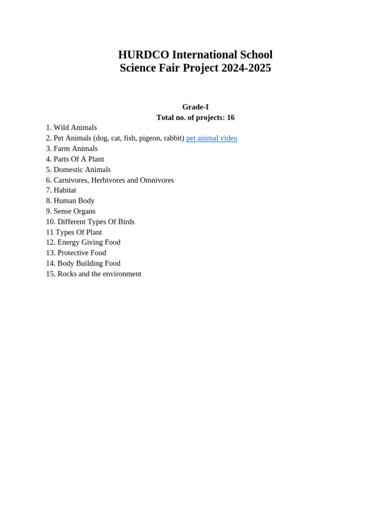 Sci Fair Name List Gr1 | PDF
