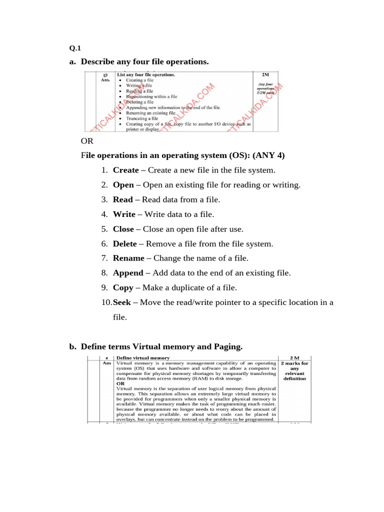 Os Ut2 Solved | PDF | Scheduling (Computing) | Computer Science
