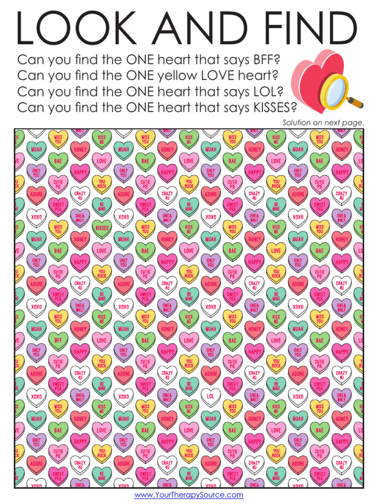 Conversation Hearts Puzzle | PDF