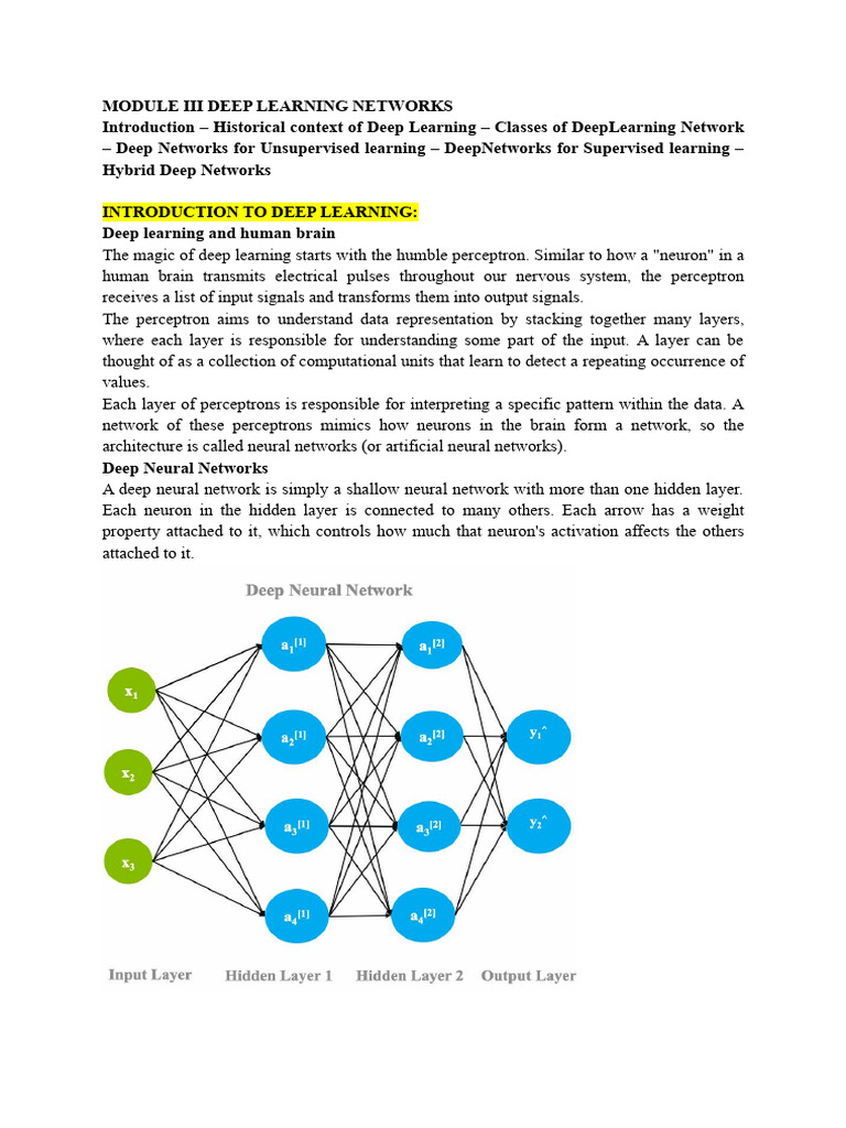 Deep Learning Networks Overview | PDF | Deep Learning | Machine Learning