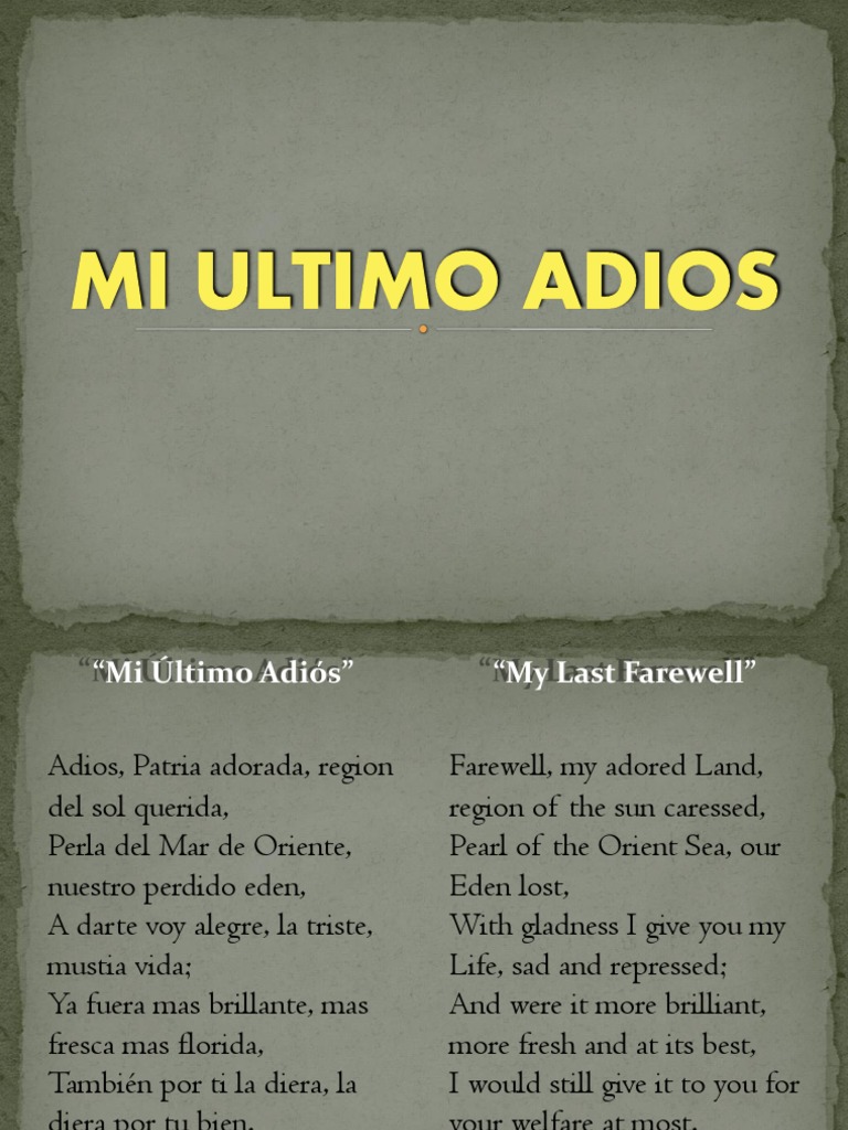 Rizal Mi Ultimo Adios | PDF | Naturaleza