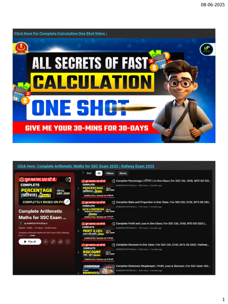 Final Calculation Answer Sheet | PDF | Numbers | Number Theory