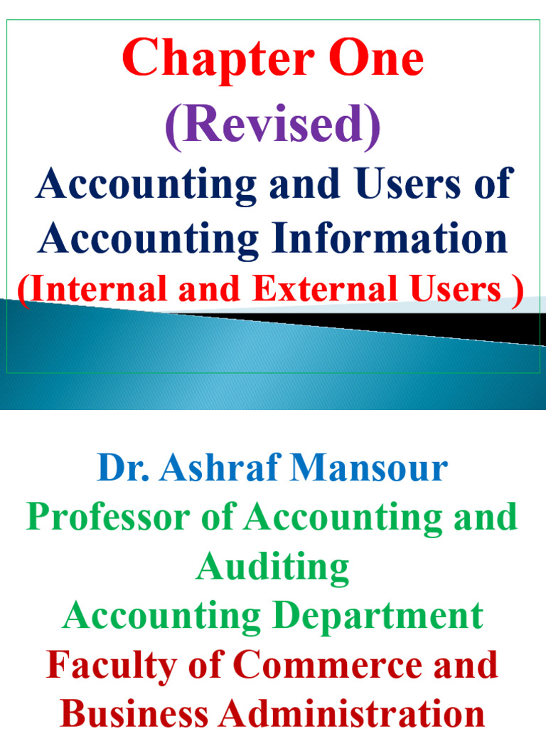 Chapter One - Accounting and Users of Accounting Information | PDF ...