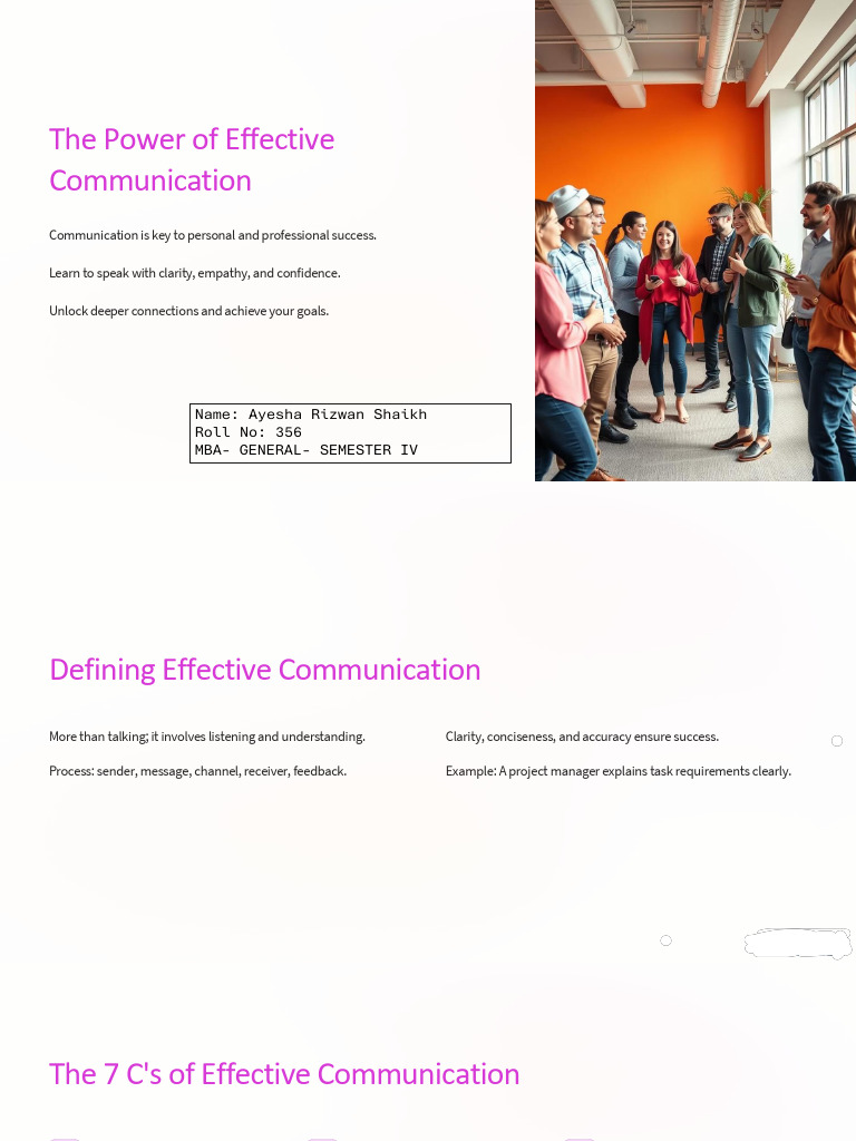 Mastering Effective Communication Skills | PDF | Communication | Body ...