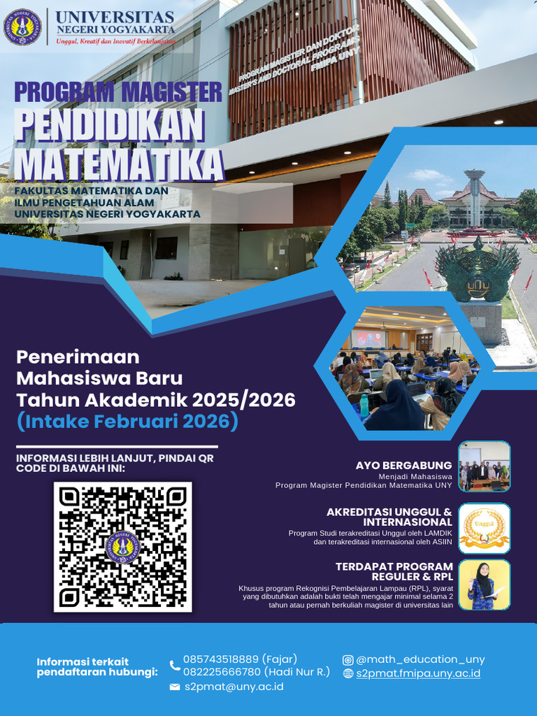 Flyer S2 PMAT UNY - Intake Februari 2026 | PDF
