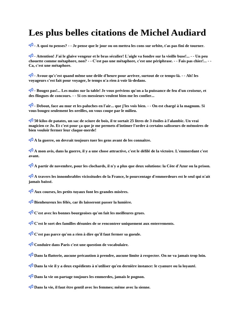 Citations cultes de Michel Audiard | PDF