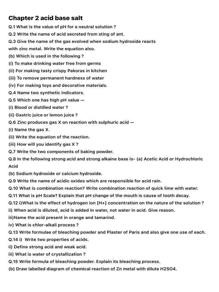 Acid-Base and pH Concepts Explained | PDF | Acid | Ph