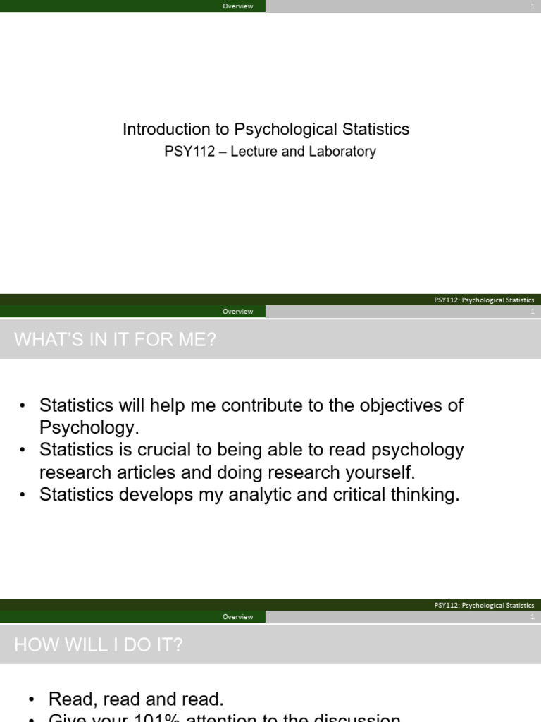Introduction to Psychological Statistics | PDF | Statistics | Level Of ...