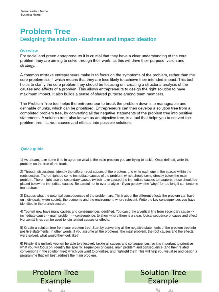 BI1 Problem Tree | PDF | Trees | Causality