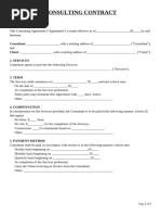 Land Surveyor Contract Agreement | PDF | Consultant | Surveying