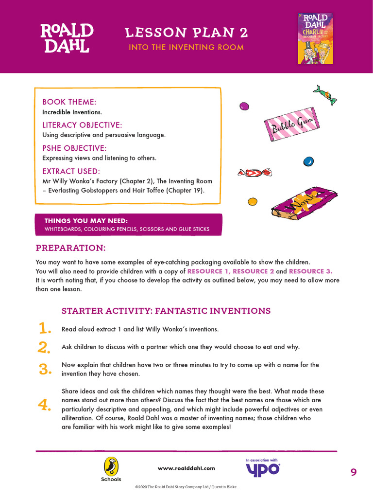 Creative Candy Invention Lesson Plan | PDF | Syntax | Linguistics