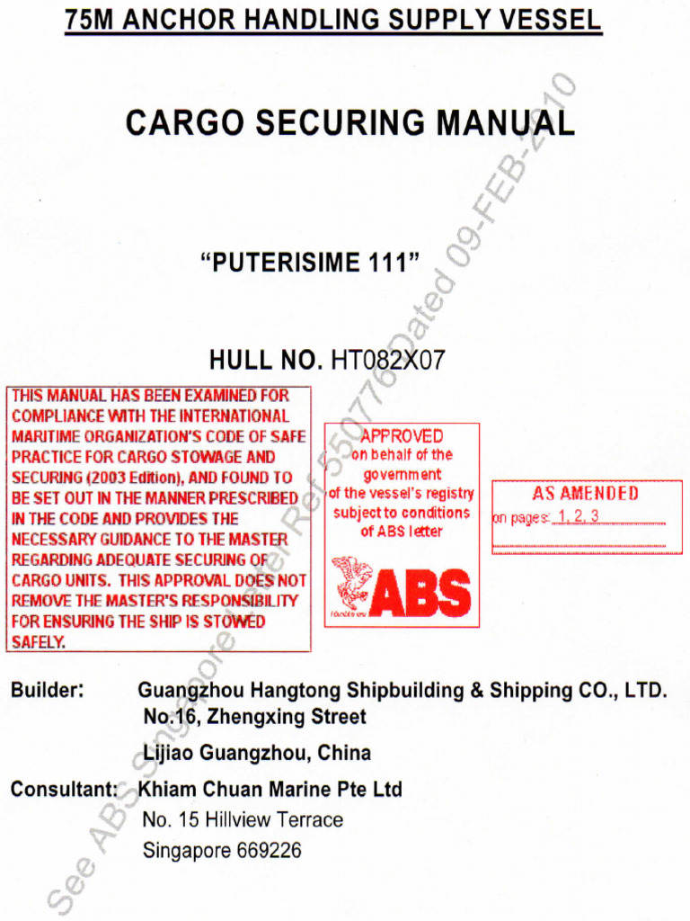 Cargo Securing Manual001 | PDF