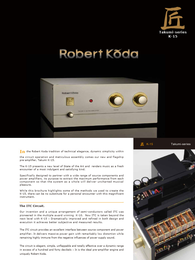 Koda - K15 Brochure (Inglés) | PDF | Amplifier | Switch