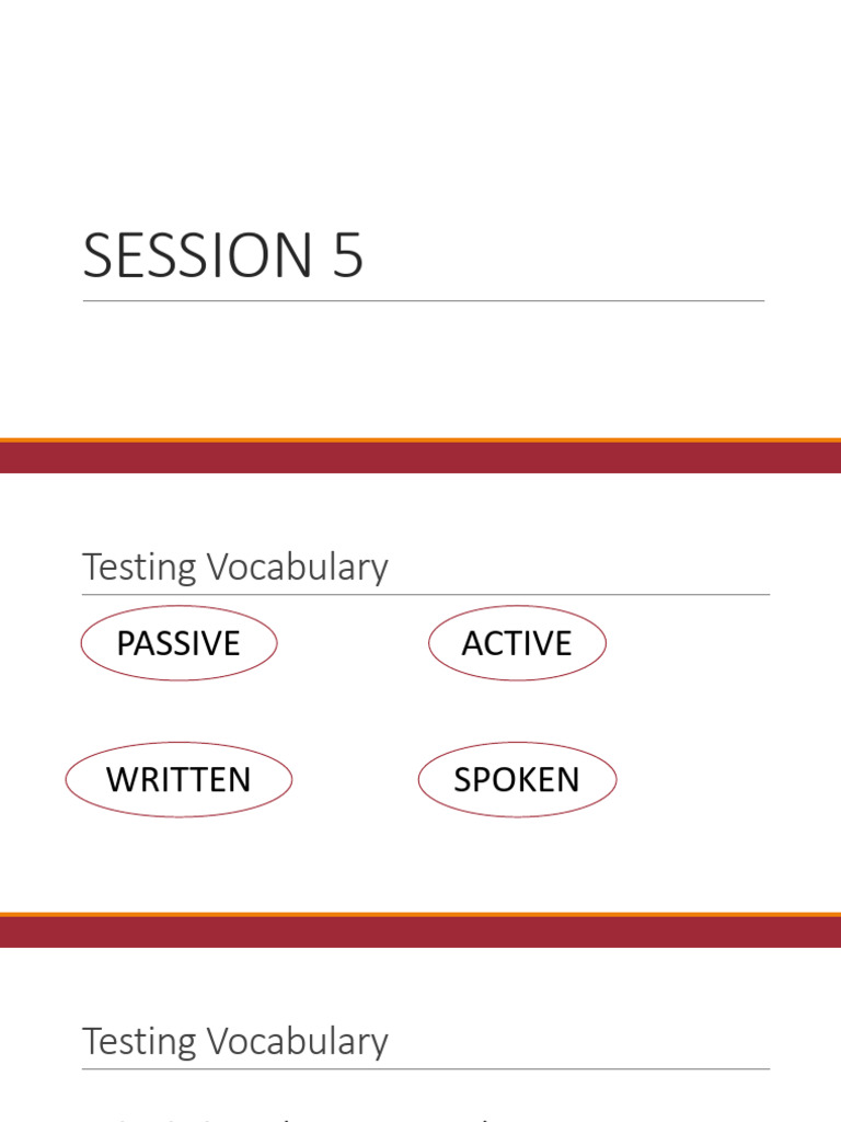 Testing Vocabulary | PDF