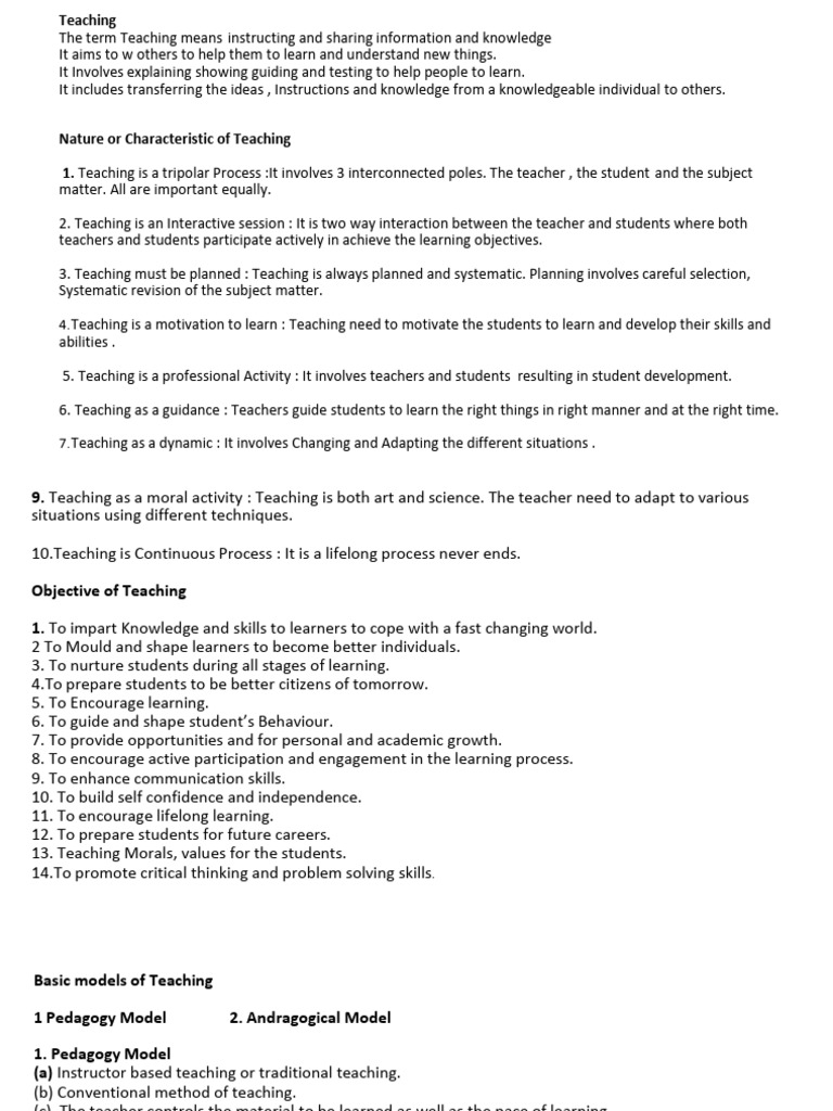 Unit 4 - Teaching 1st Part | PDF | Teaching Method | Learning