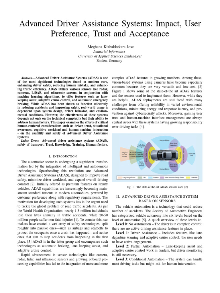 Human Factors in Advanced Driver Assistance | PDF | Vehicles | Road Safety