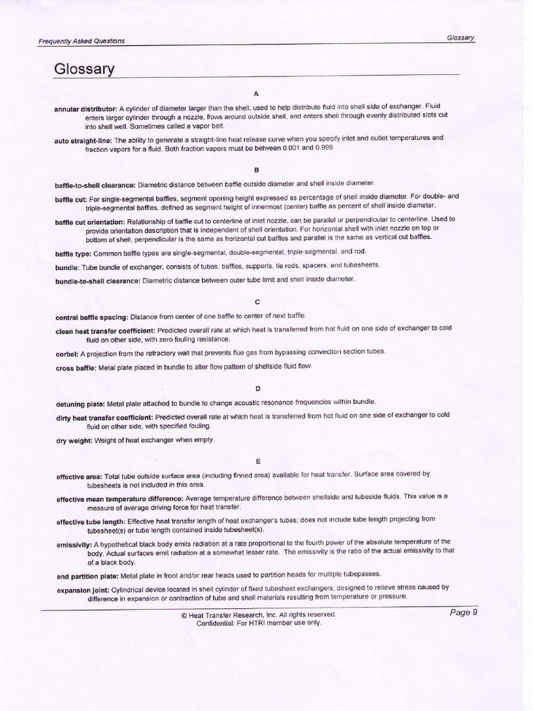 Heat Exchanger Glossary | PDF