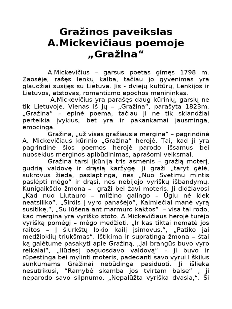 A.mickeviciaus Grazina | PDF