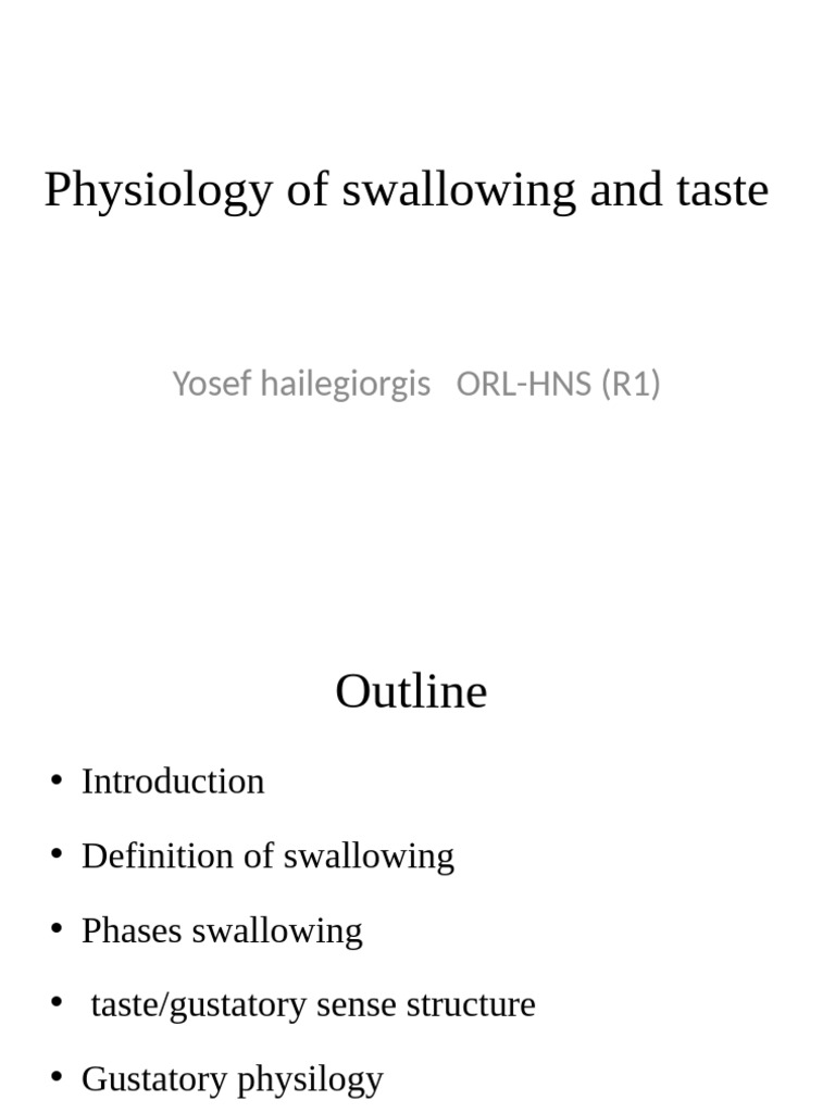 Swallowing and Taste Physiology Explained | PDF | Taste | Tongue