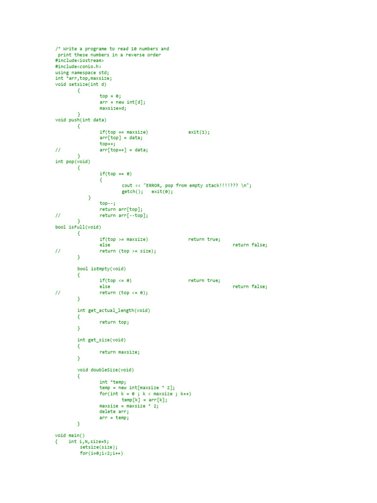 Codes (01 & 02) - Pointers & Stack (DS) | PDF | Computer Programming | Software Engineering