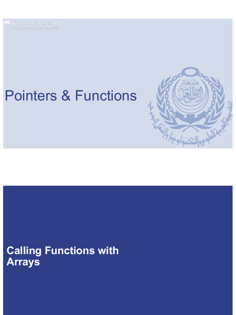 6 Pointers Functions II ( | PDF | Pointer (Computer Programming) | Object Oriented Programming