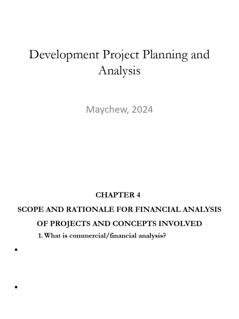 Chapter 4 Development Project Planning And Analysis Pdf Internal