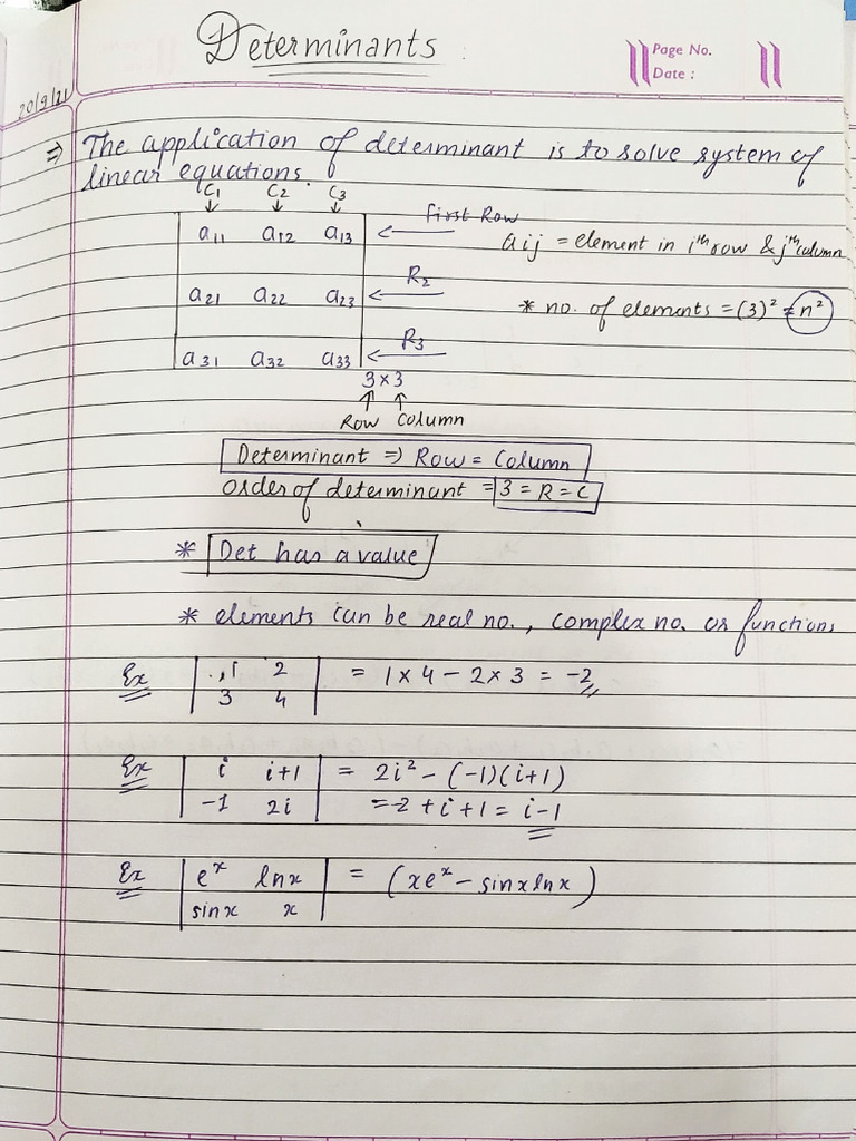 Determinants 1 | PDF