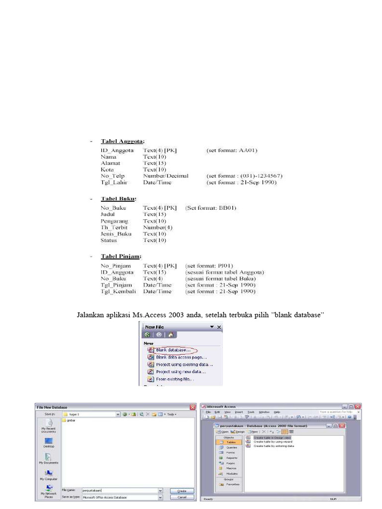 Database Perpustakaan di Ms.Access 2003 | PDF