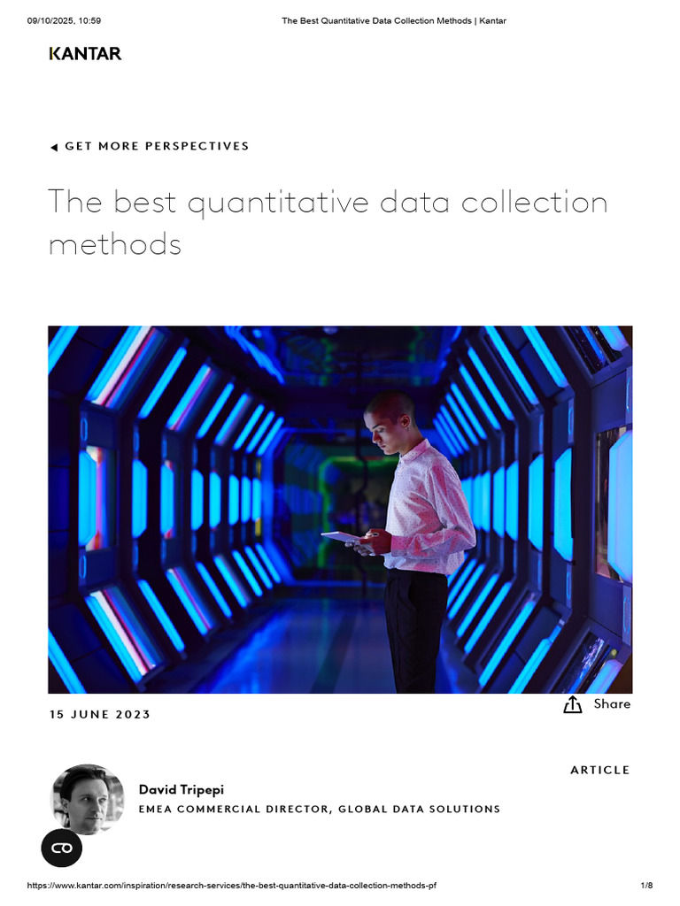 The Best Quantitative Data Collection Methods - Kantar | PDF | Survey Methodology | Quantitative ...