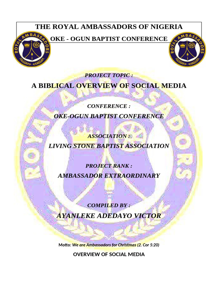 Biblical Insights on Social Media Usage | PDF | Social Media | Popular ...