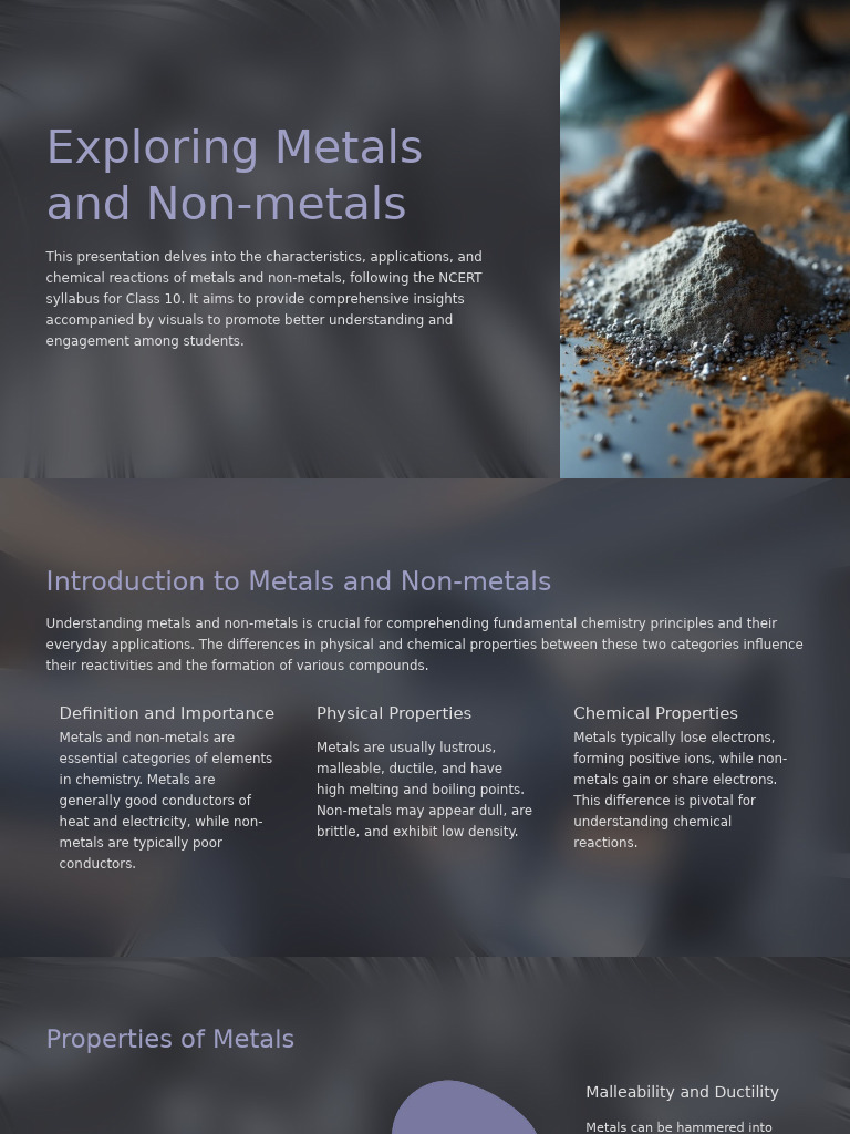 Exploring Metals and Non-Metals1 | PDF | Metals | Chemical Reactions
