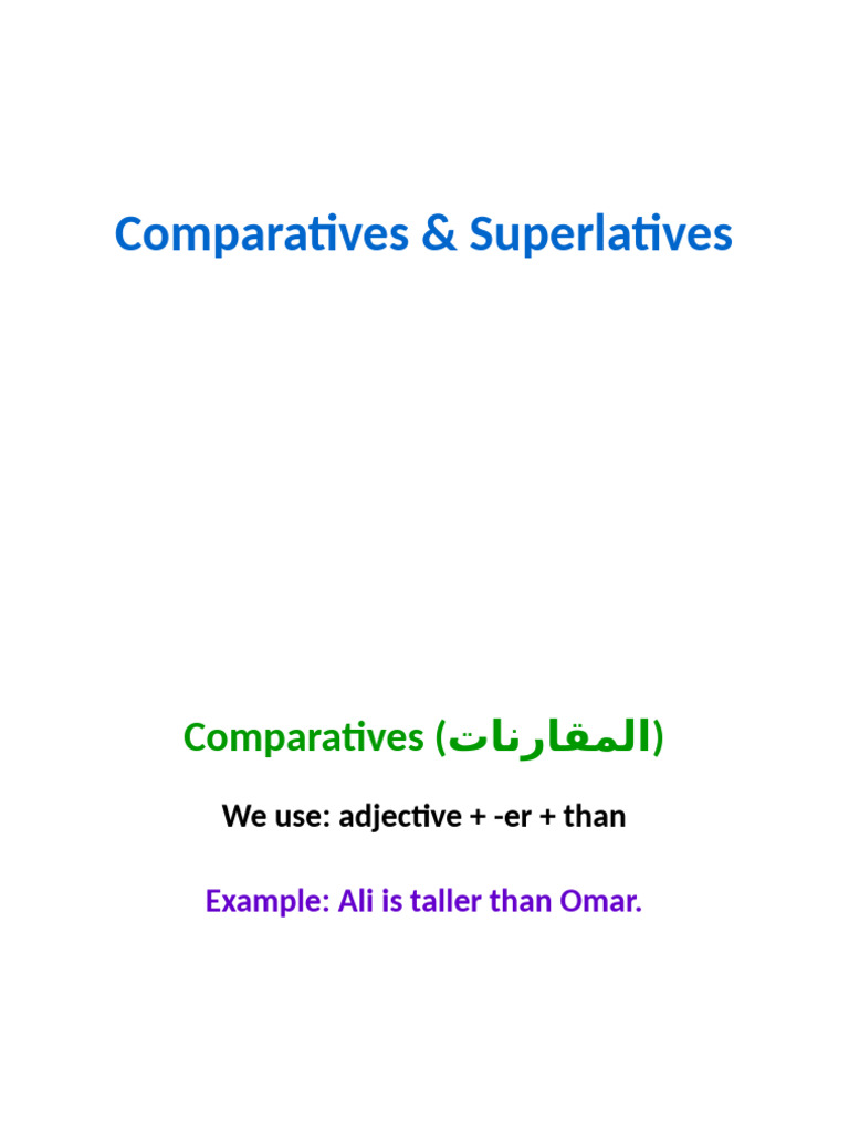 Comparatives Presentation | PDF