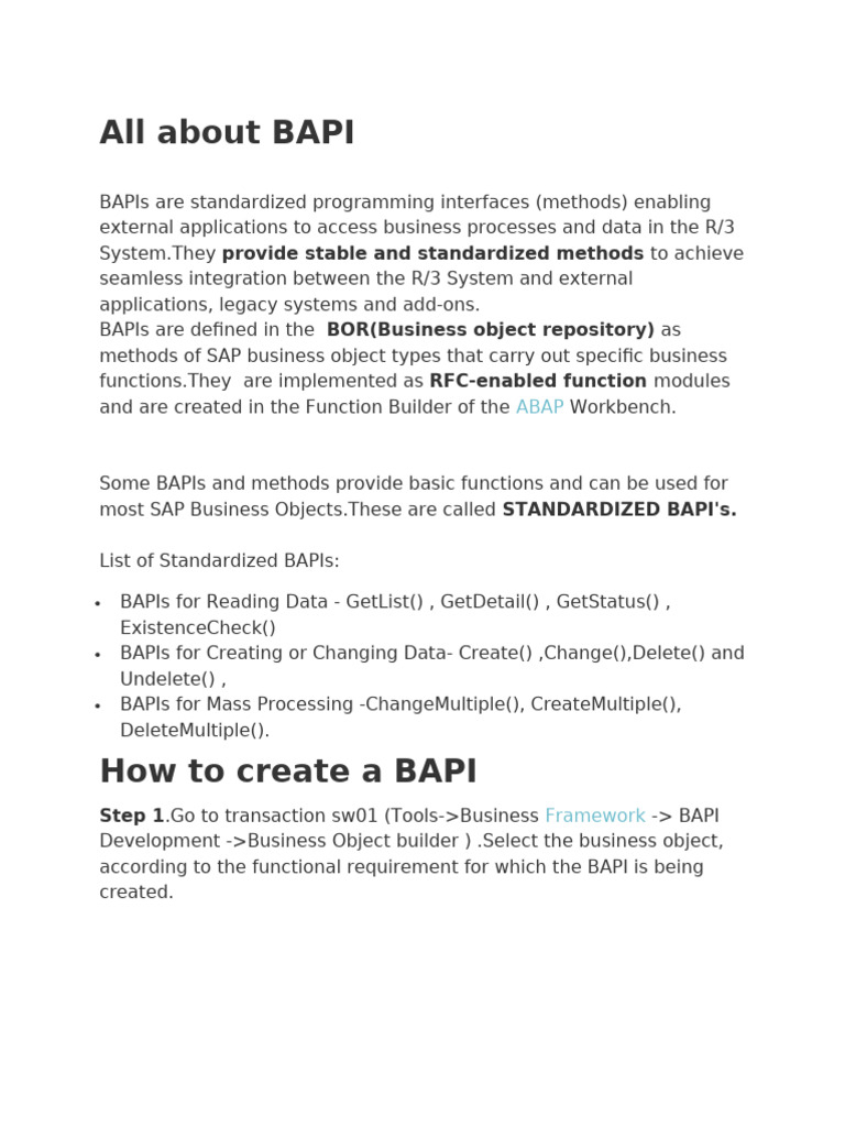 All About BAPI | PDF