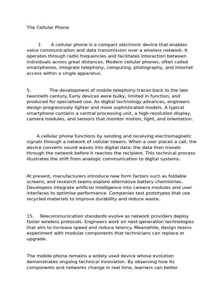Evolution of Cellular Phones and Business Impact | PDF | Telephone ...