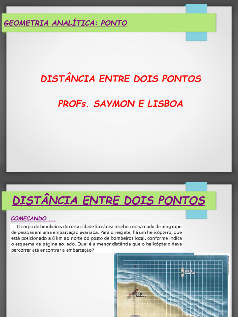 Estudo Do Ponto (Aula 02) - Distância Entre Dois Pontos | PDF