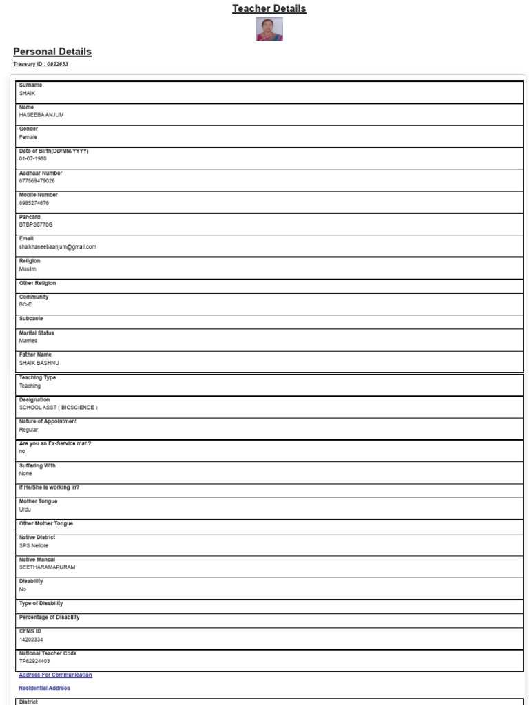 TEACHER CARD | PDF