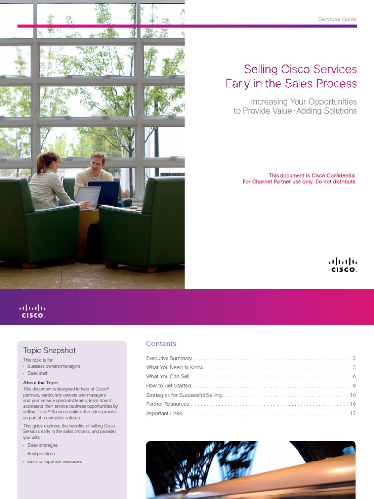 Cisco Services Early Sales SG | PDF | Cisco Systems | Sales