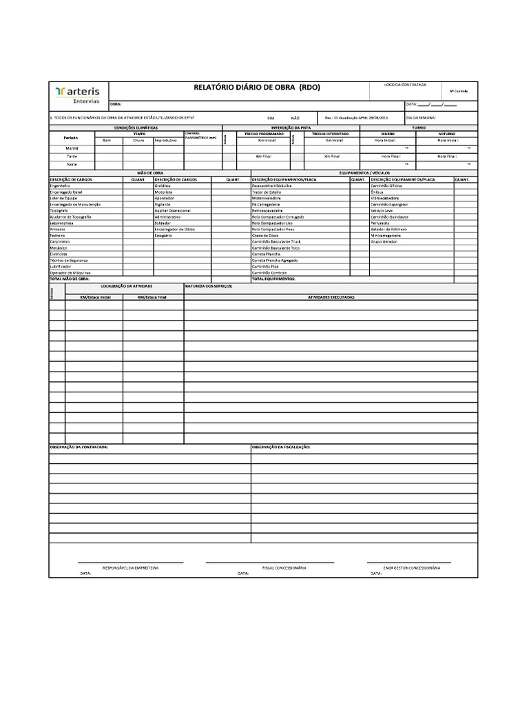 Modelo RDO - Arteris Intervias | PDF