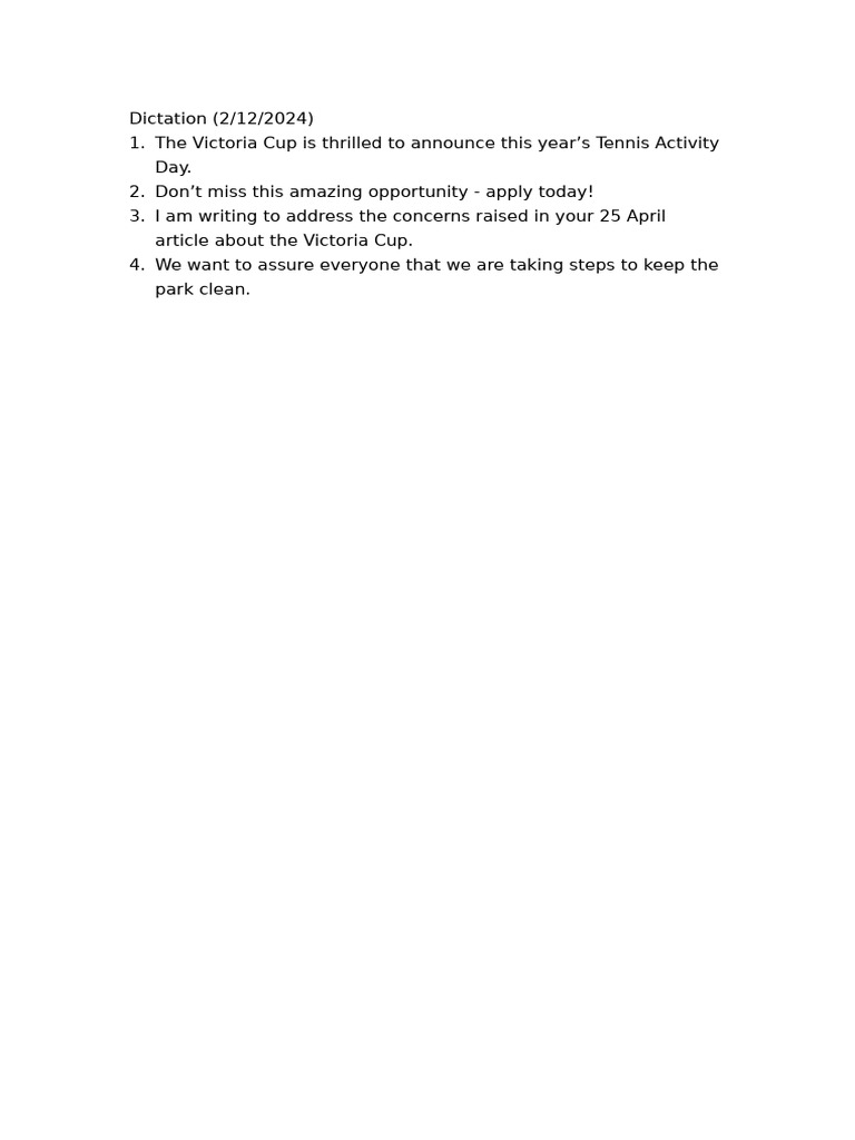 Dictation | PDF
