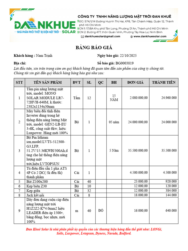 Anh Nam Gen 6kw | PDF