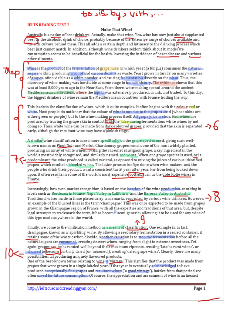 Etest _ Ielts Reading Test 2 | PDF | Wine | Winemaking