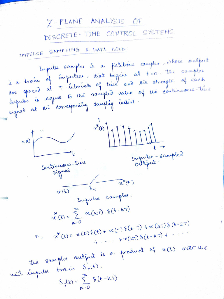 293 - Lecture-5 Impulse Sampling and Data Hold | PDF