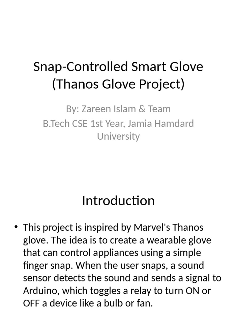 Snap Controlled Smart Glove With Graphs-1 | PDF | Arduino | Relay