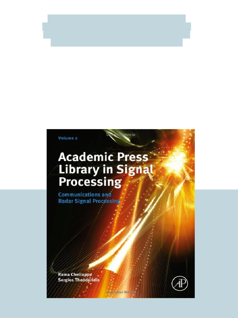 Communications and Radar Signal Processing Sidiropoulos Nicholas D ...